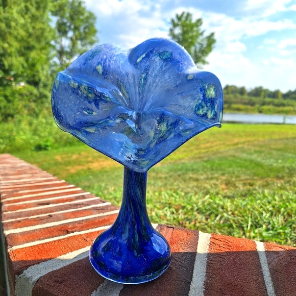 Vintage | Art | Vintage La Rochere French Blue And Green Art Glass Jack ...